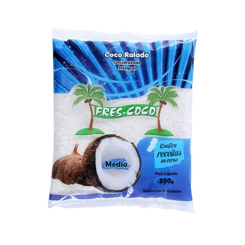 Coco Ralado Desidratado Integral Médio 500g FRES COCO - Loja Santo Antonio