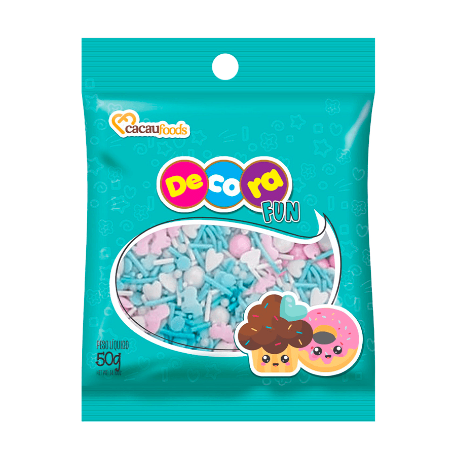 Confeito Sweet Blue Decora Fun 50g CACAU FOODS - Loja Santo Antonio