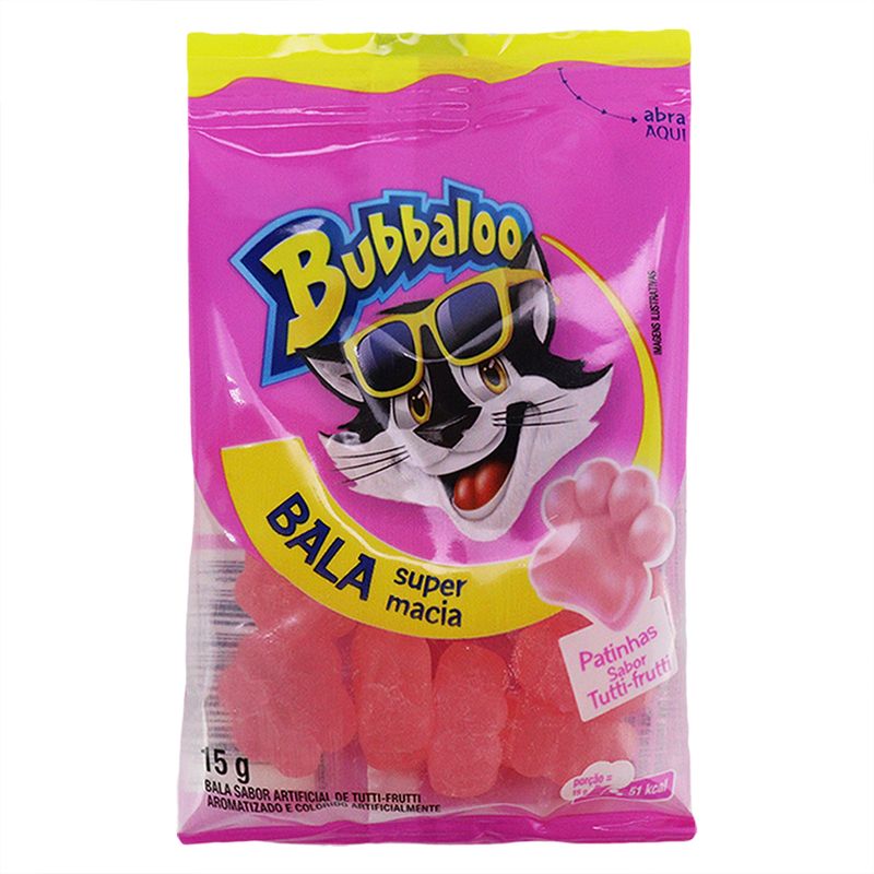 Bala Bubbaloo Tutti Frutti 15G 12 Unidades MONDELEZ - Loja Santo Antonio