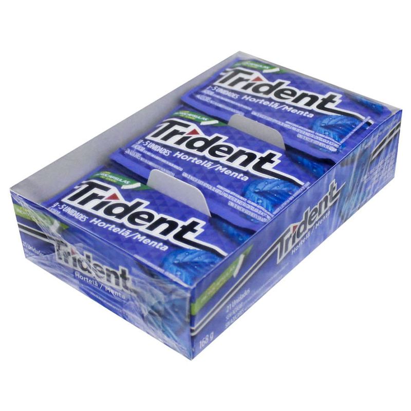 Chiclete Trident sabor Hortelã com 21 un 168g - MONDELEZ - Loja Santo ...