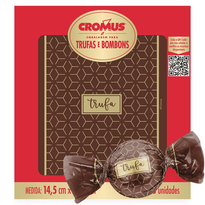 Embalagem paraTrufas e Bombons Star Marrom 14,5x15,5cm (12500156) com 100 Un CROMUS - Loja Santo ...