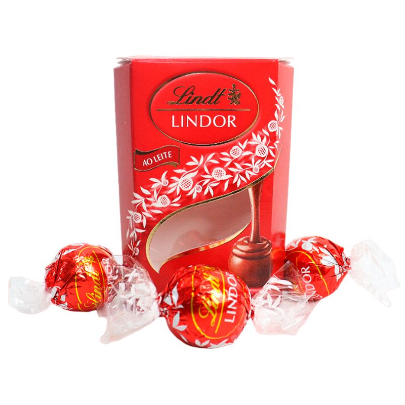 Chocolate Ao Leite Lindor Cornet 37g LINDT - Loja Santo Antonio