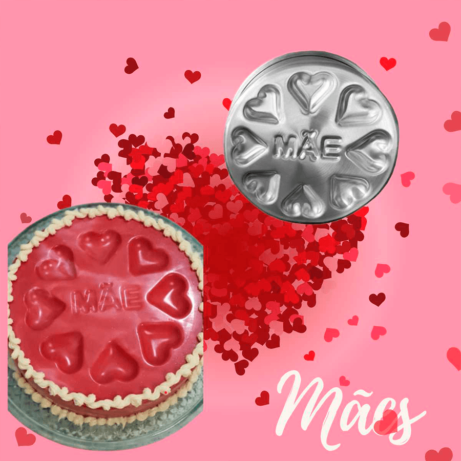 Forma Redonda Decorada Mãe 17X5cm 558 ROLDAN I Loja Santo Antonio ...